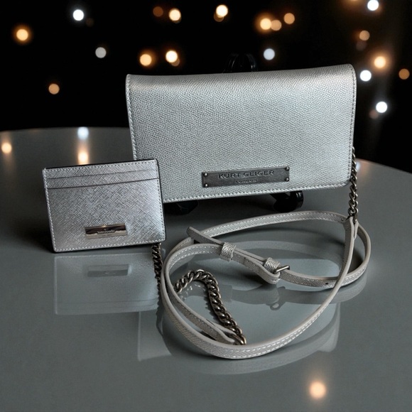 Kurt Geiger | Bags | Kurt Geiger Silver Crossbody Bag And Kate Spade ...